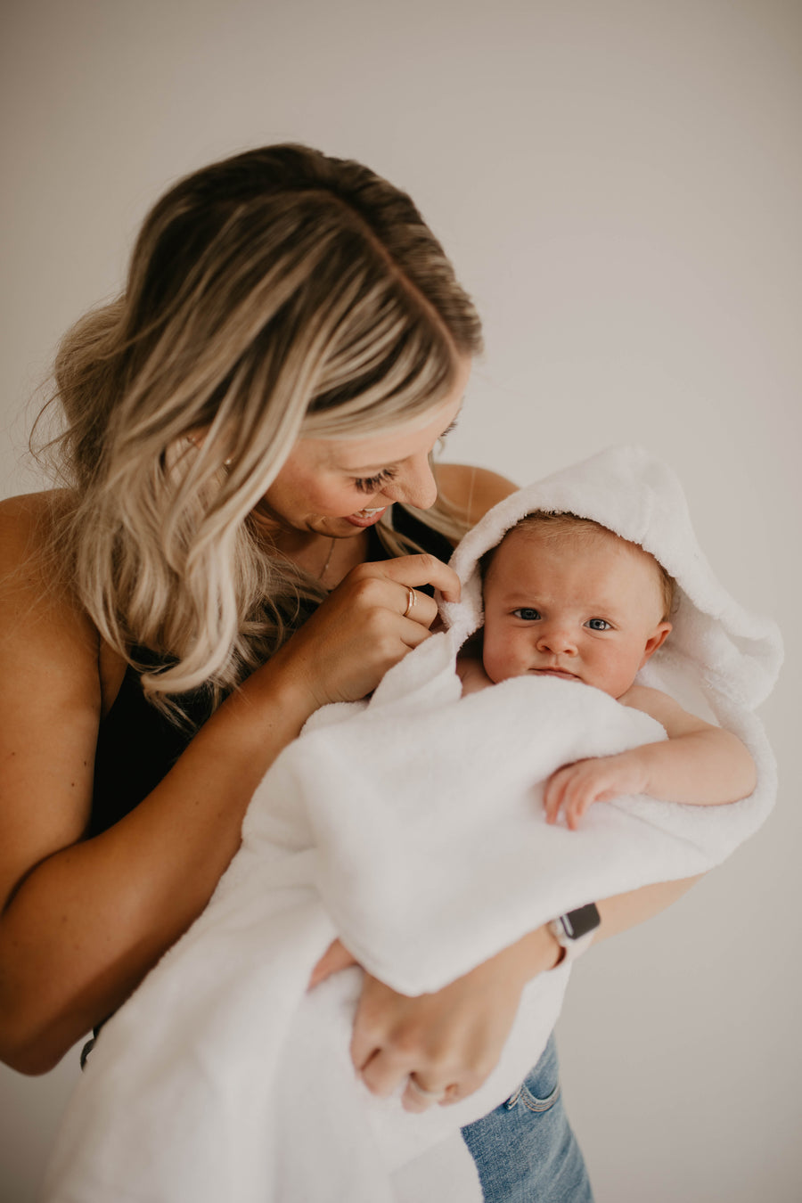 Muslin Cotton Baby Washcloths | 6 Pack - White | Parker Baby Co.