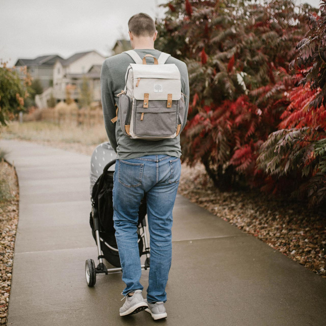 Diaper Backpack | Birch Bag - Cream | Parker Baby Co.